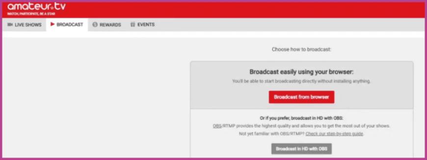 Become a web model at Amateur Tv: sign up and review webcam site